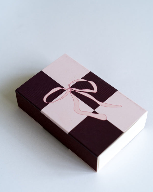 Checkerboard Bow Matchbox - Studio Dine